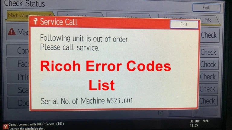 Ricoh Error Code sc list – Copier Liquidation Center